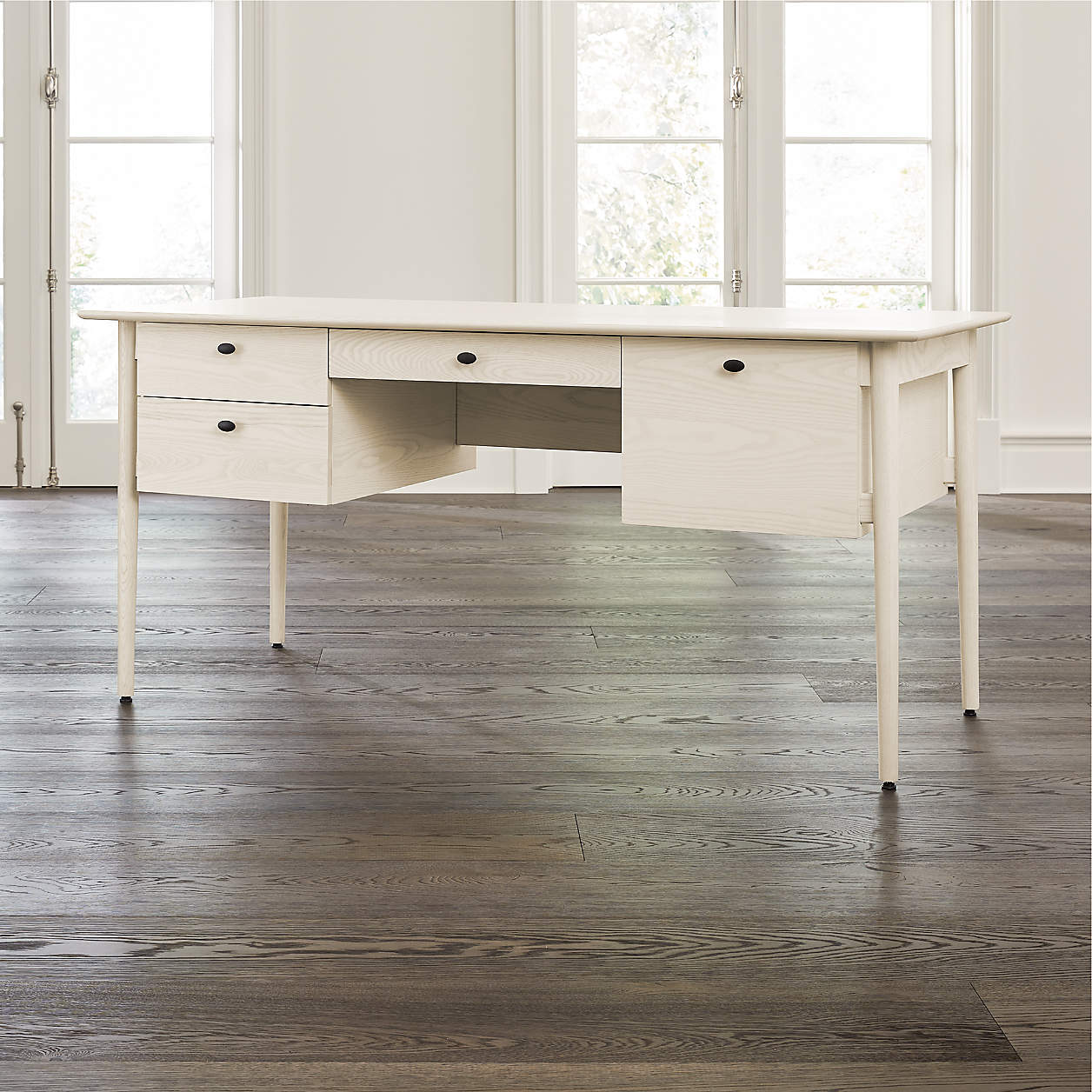 Kendall Cream Desk + Reviews | Crate & Barrel