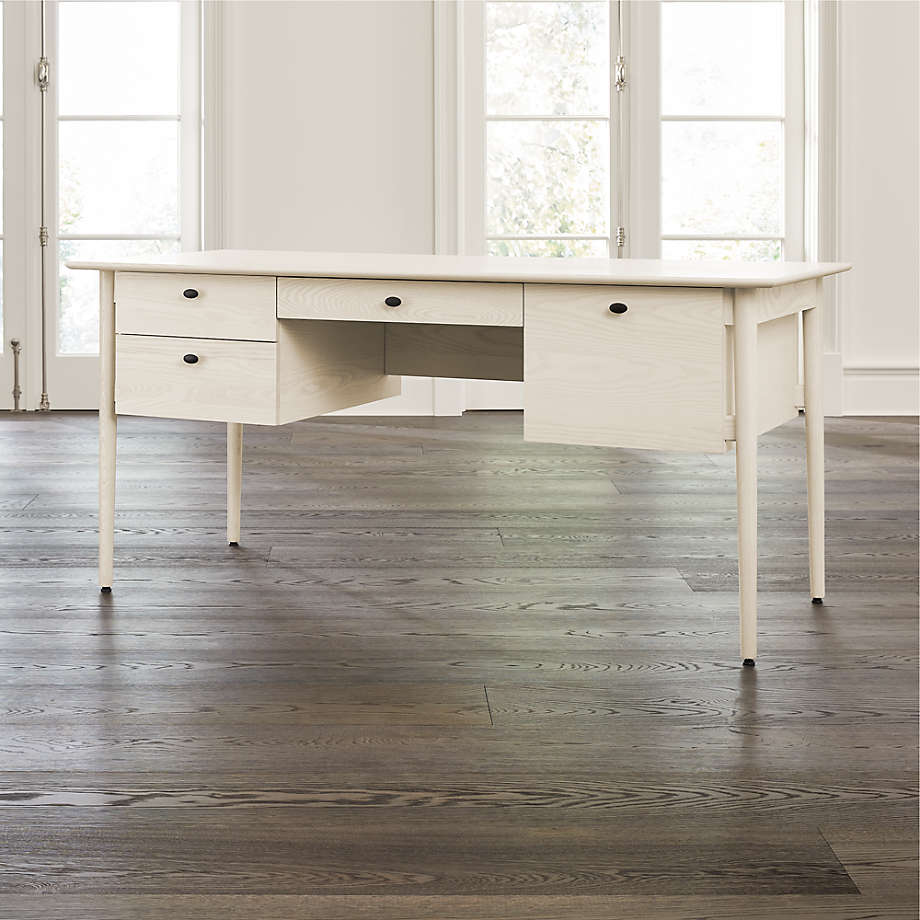 Kendall Cream Desk + Reviews | Crate & Barrel