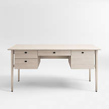 Kendall Pickled Oak Desk + Reviews | Crate & Barrel Canada