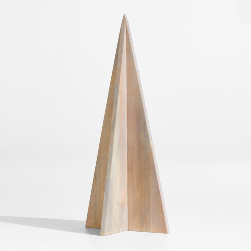 Kerva 40" Whitewashed Wood Tree Decoration | Crate & Barrel