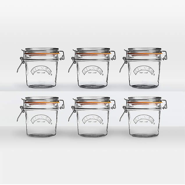 Kilner 68-Oz. Round Clip-Top Jars, Set of 3 | Crate & Barrel