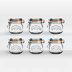Kilner 17-Oz. Round Clip-Top Jars, Set of 6 | Crate & Barrel