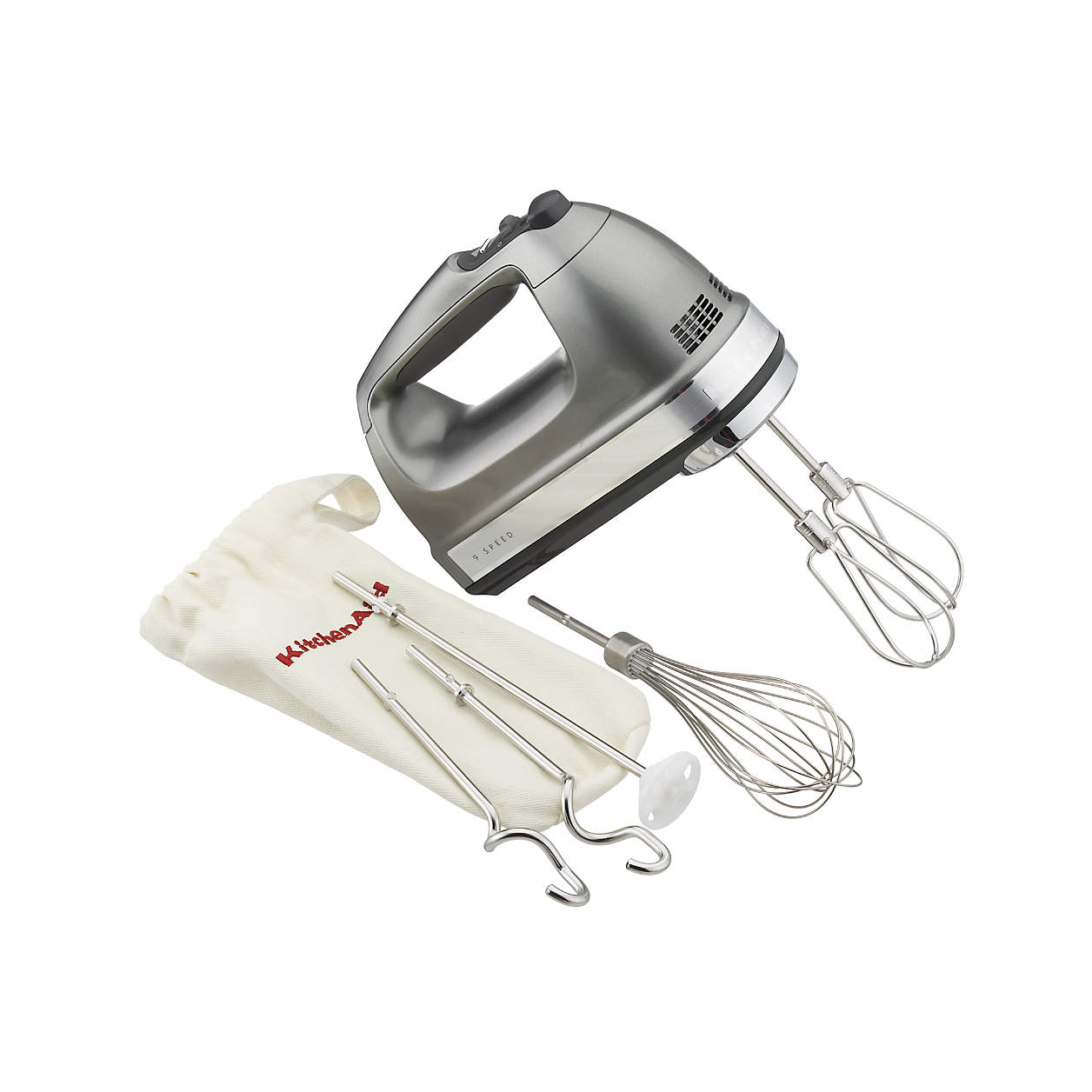 KitchenAid Silver 9-Speed Electric Hand Mixer + Reviews | Crate ...