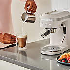 KitchenAid Matte Milkshake White Semi-Automatic Espresso Machine Maker ...