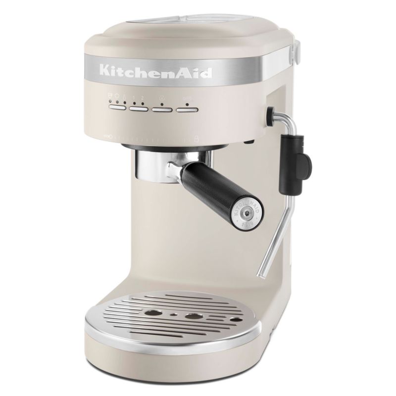 KitchenAid Matte Milkshake White Semi-Automatic Espresso Machine Maker ...