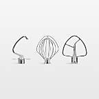 KitchenAid Stand Mixer Stainless Steel Mixing Attachments, Set of 3 ...