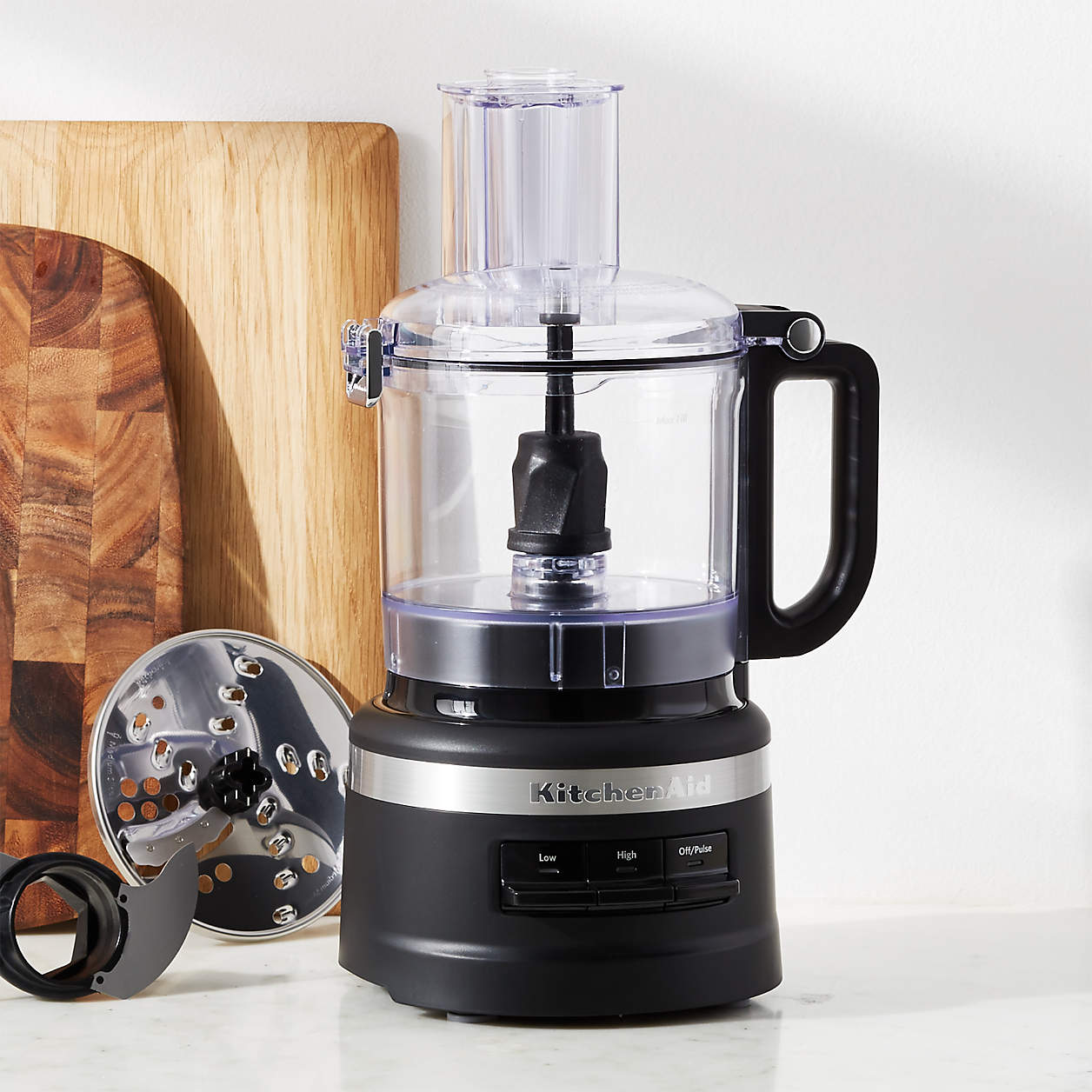 KitchenAid Matte Black 7-Cup Food Processor + Reviews | Crate & Barrel ...