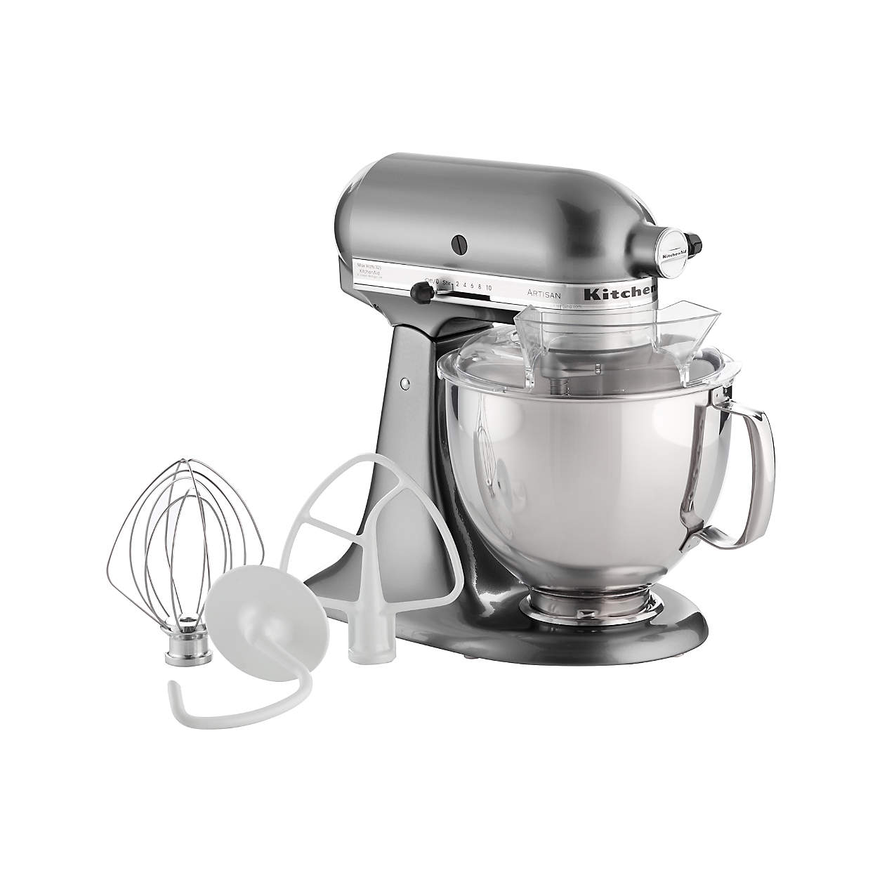 KitchenAid KSM150PSMC Metallic Chrome 5-Quart Tilt-Head Stand Mixer ...