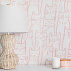 Chasing Paper Pink Smitten Kitten Peel and Stick Wallpaper | Crate & Kids