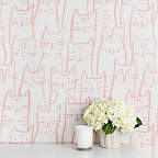 Chasing Paper Pink Smitten Kitten Peel and Stick Wallpaper | Crate & Kids