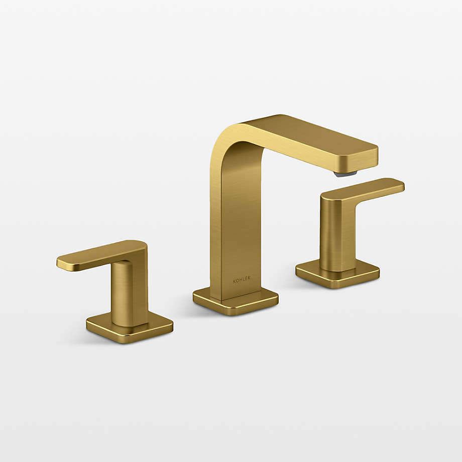Kohler Parallel Brass Bathroom Sink Faucet and Handles | Crate & Barrel