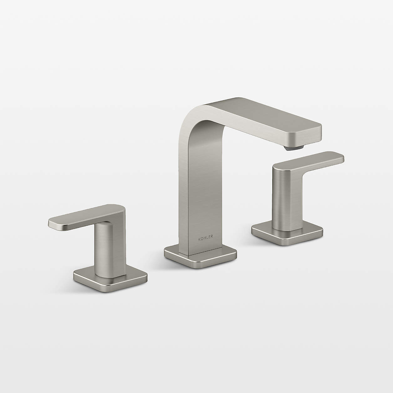 Kohler Parallel Widespread Nickel Bathroom Sink Faucet and Handles ...