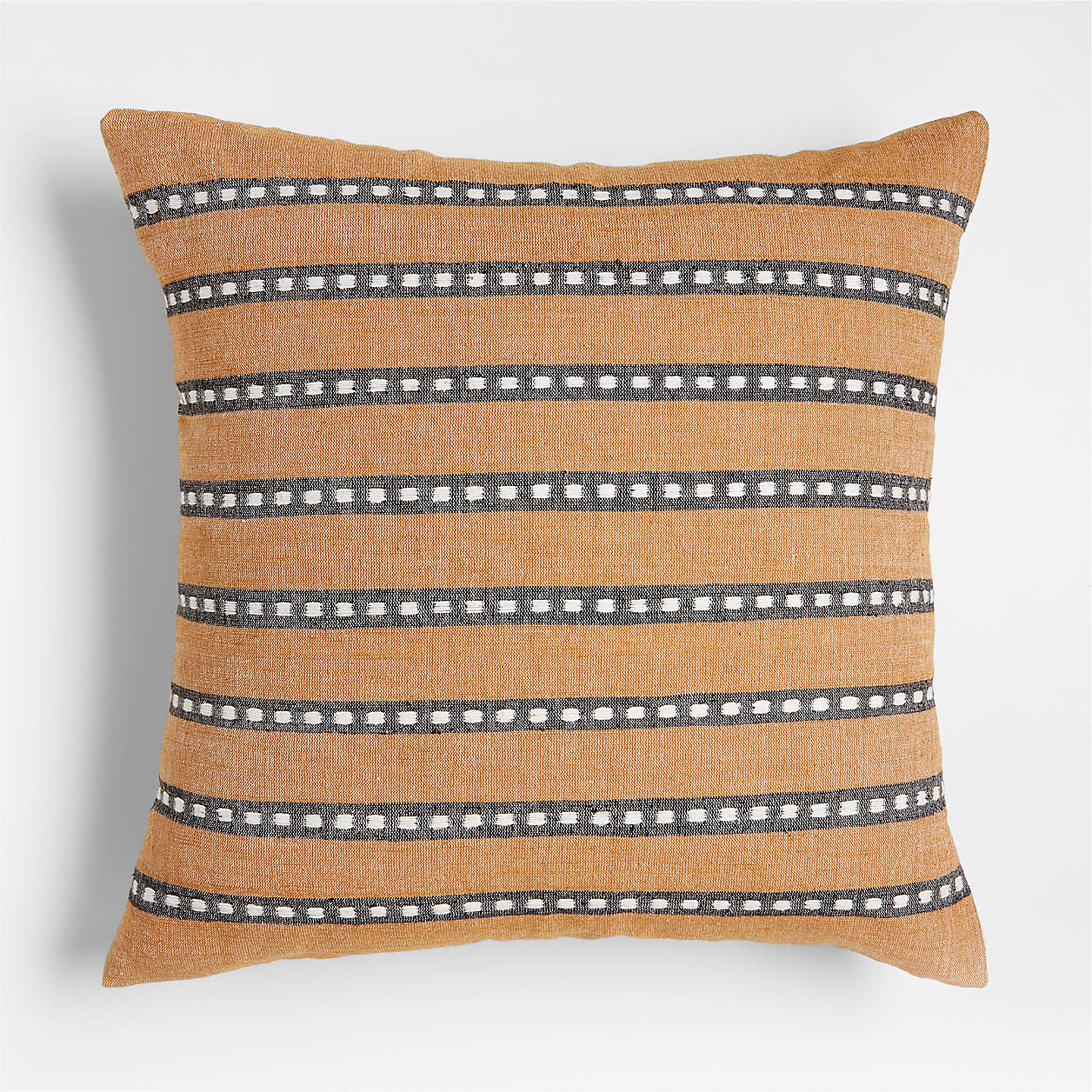 Bolé Road Kombolcha Ethiopian Cotton 20"x20" Tan Throw Pillow with ...