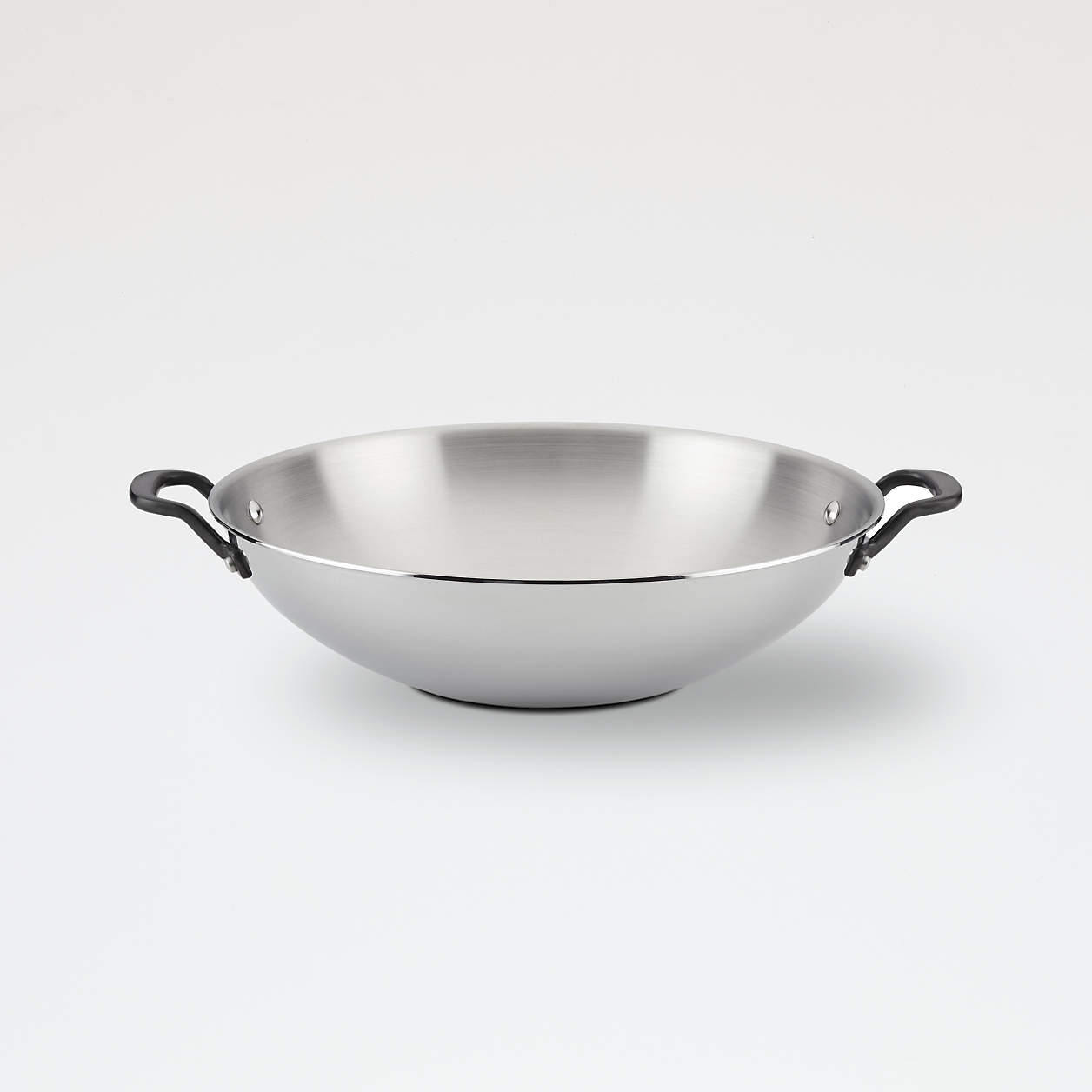 KitchenAid Stainless Steel 5-Ply 15" Open Wok + Reviews | Crate & Barrel
