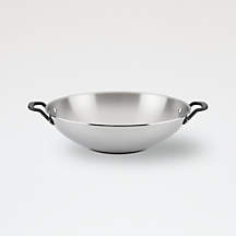 KitchenAid Stainless Steel 5-Ply 15" Open Wok + Reviews | Crate & Barrel