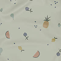 Lalo Grapefruit Pink Fruit Print Smock Bib + Reviews | Crate & Kids