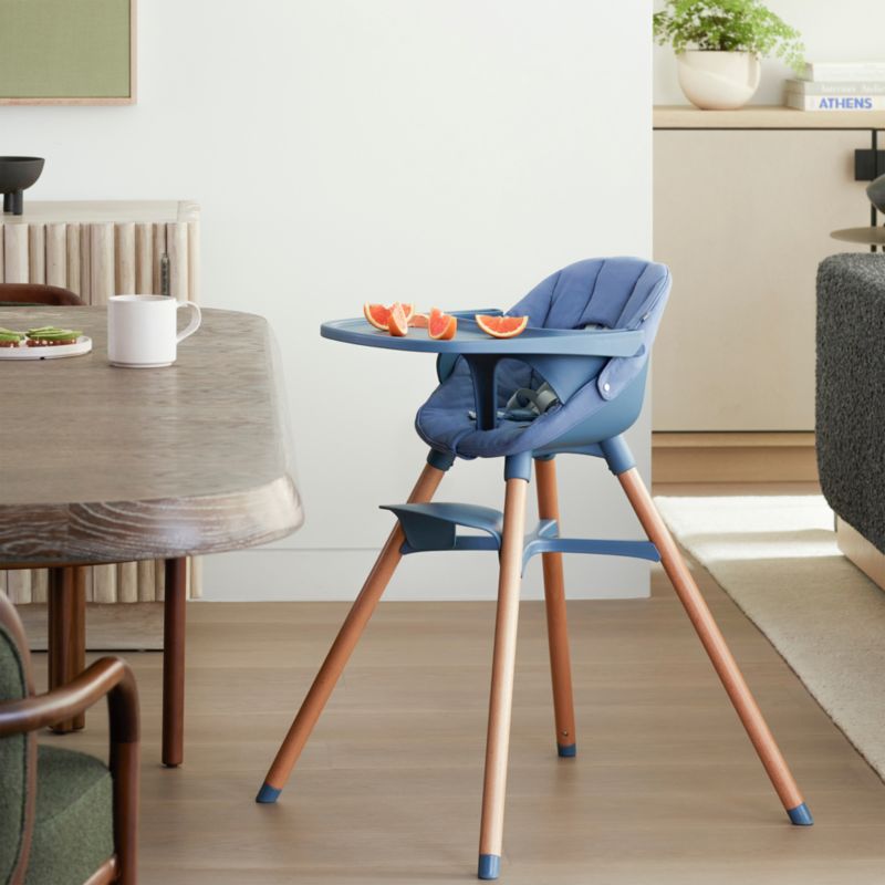 Lalo The Chair 3-in-1 Blueberry Blue Baby High Chair | Crate & Kids