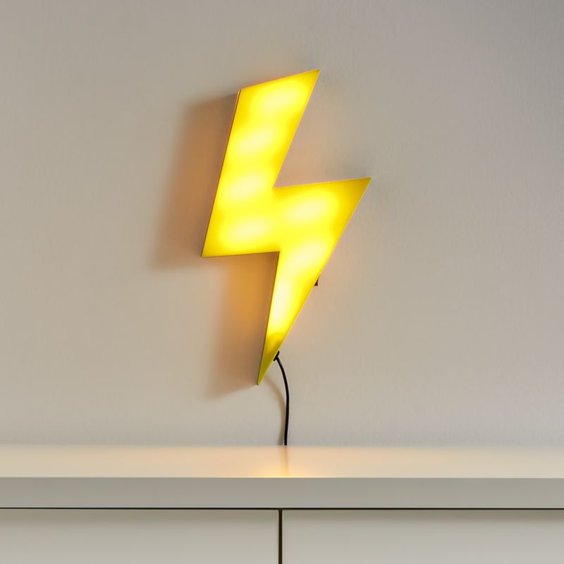 LED Lightning Bolt Wall Light + Reviews | Crate & Kids