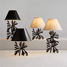 Large Heart Tipped Flora Table Lamp with Linen Shade by Lucia Eames ...