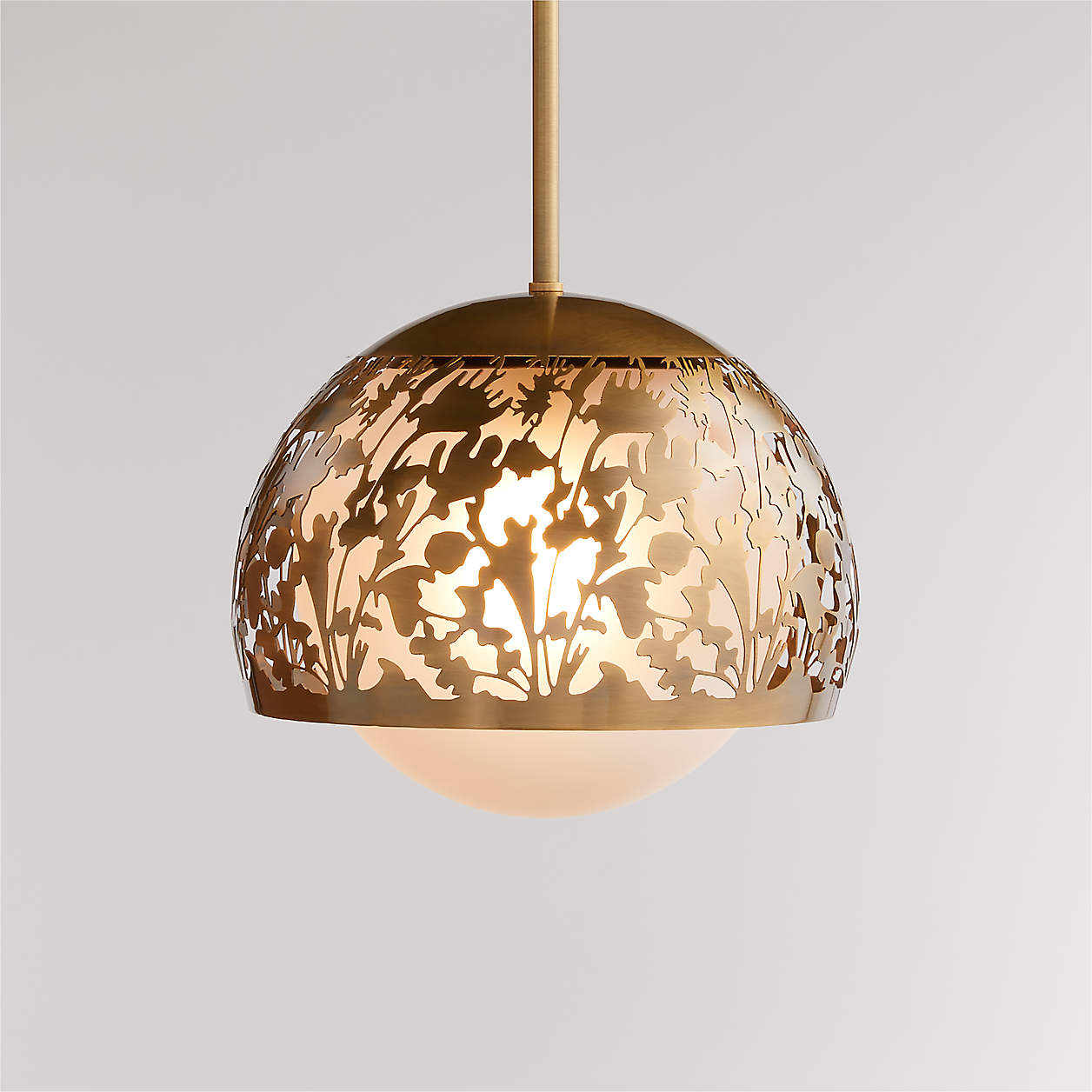 Small Meadow Brass Pendant Light by Lucia Eames + Reviews | Crate & Barrel