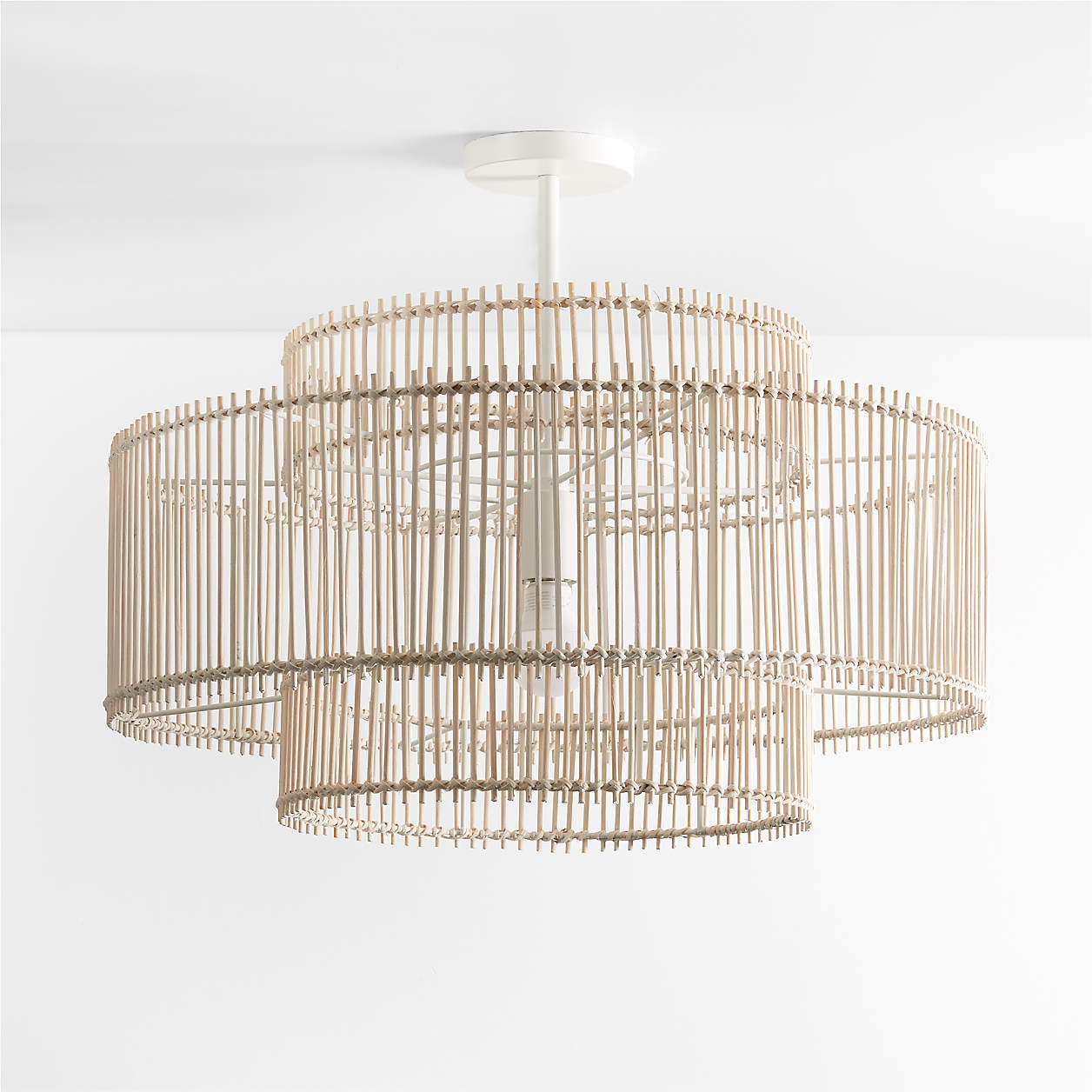 Birdcage Bamboo and Rattan 25" Kids/Nursery Ceiling Light by Leanne ...