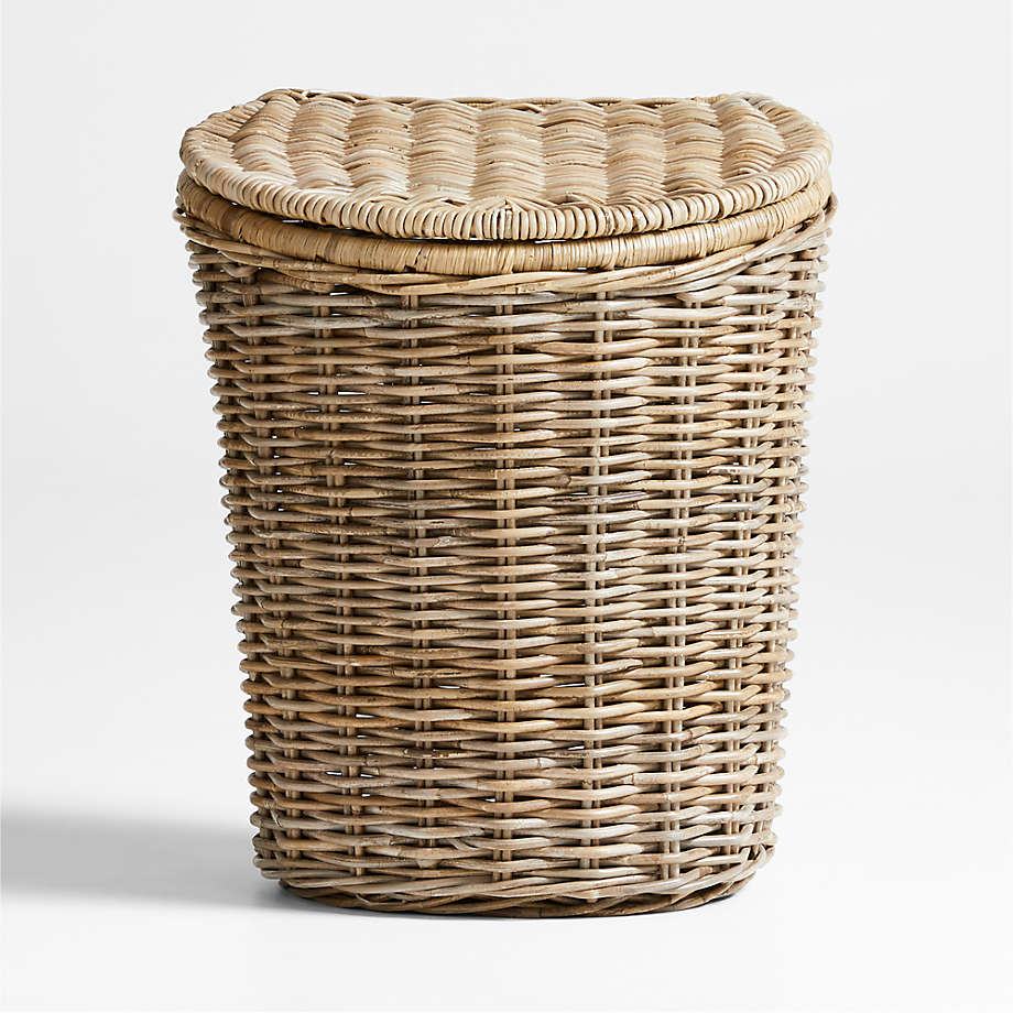 Poplar Woven Wicker Kids Hamper with Lid and Handle by Leanne Ford ...