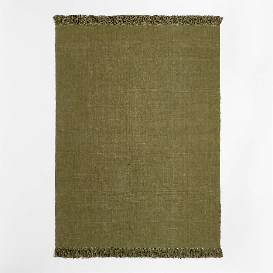Flatweave Jute Tassel Oregano Green Area Rug 10'x14' by Laura Kim ...