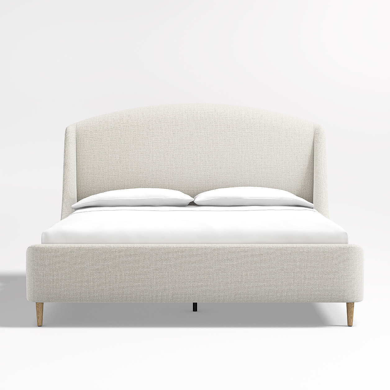 Lafayette Weave Natural Beige Upholstered Tall King Bed Frame + Reviews ...