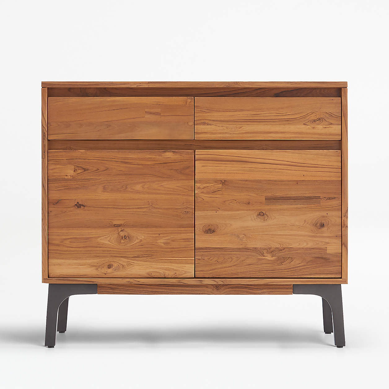 Lakin Small Teak Sideboard + Reviews | Crate & Barrel