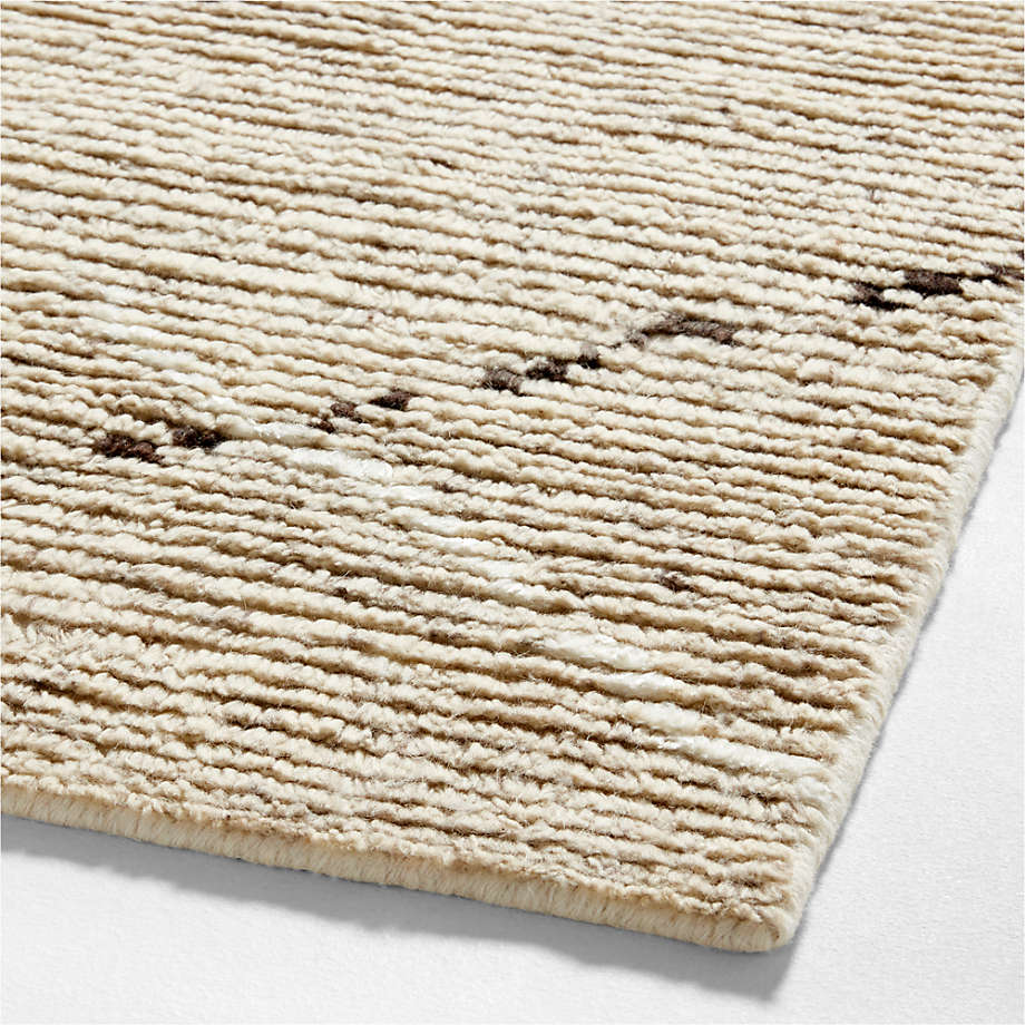 Larache Wool Moroccan Sand Beige Rug 12"x18" Swatch | Crate & Barrel