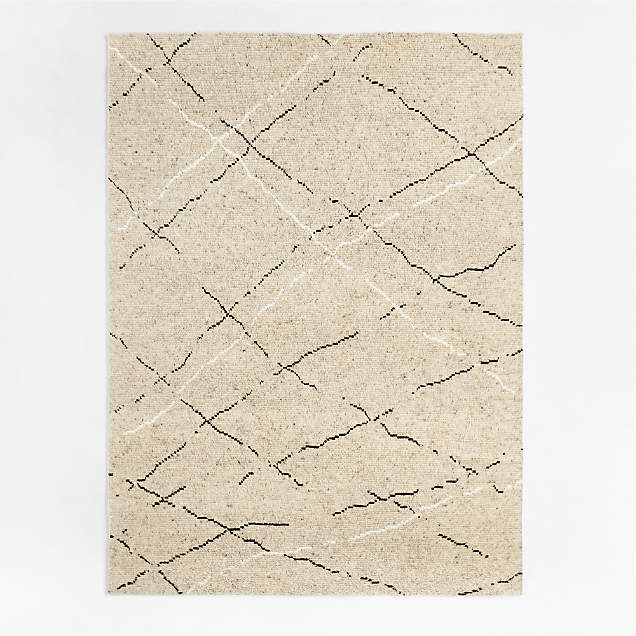 Cardrona Wool Beige Area Rug 9'x12' | Crate & Barrel