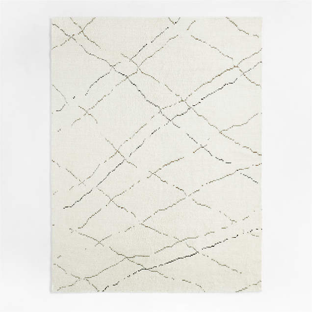 Casablanca Wool Moroccan Ivory Area Rug 8'x10' | Crate & Barrel