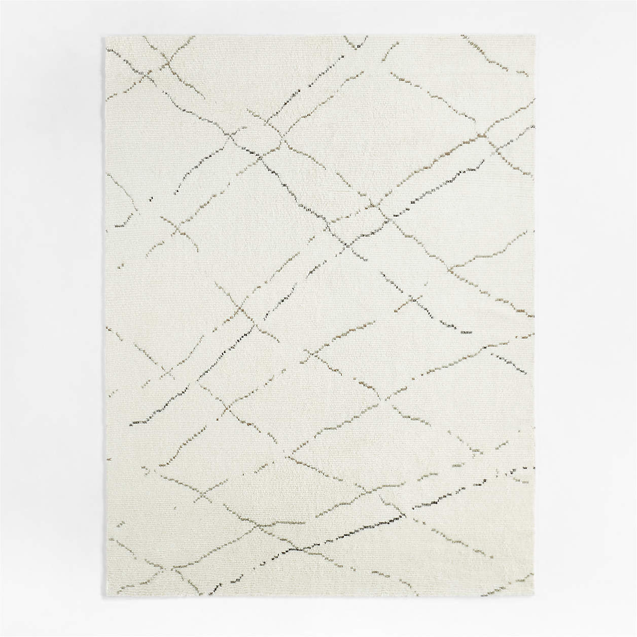 Larache Wool Moroccan White Area Rug 8'x10' + Reviews | Crate & Barrel