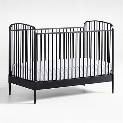 Babyletto Hudson Black Wood 3-in-1 Convertible Baby Crib with Toddler ...