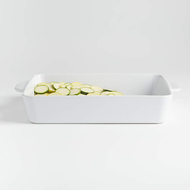 Potluck White Covered Baking Dish + Reviews | Crate & Barrel