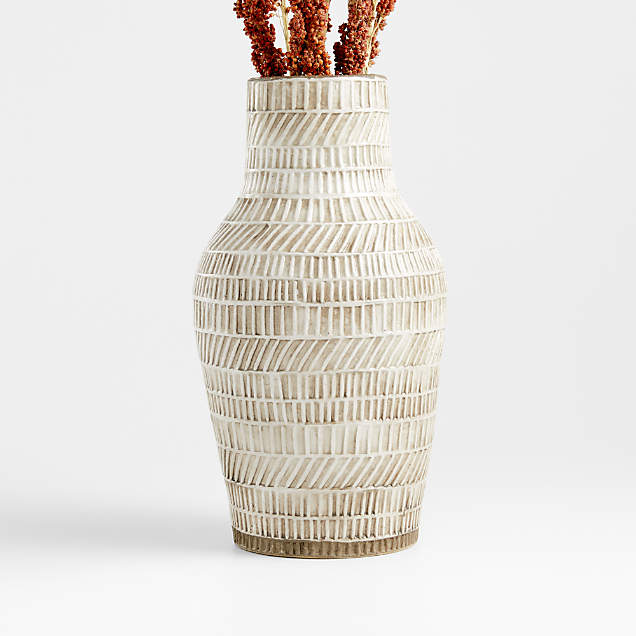 Alura Cream Tall Vase + Reviews | Crate & Barrel Canada