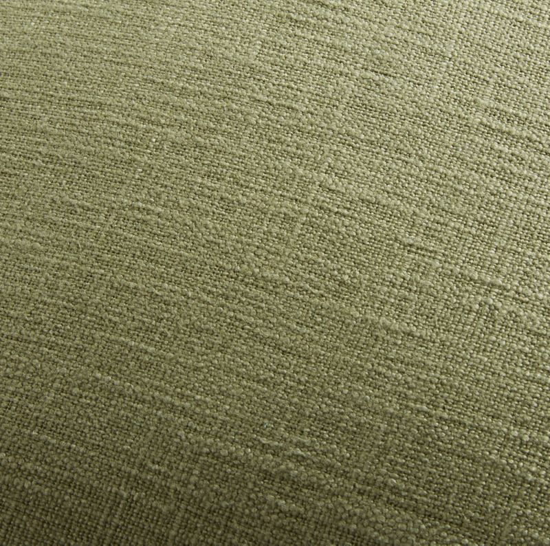 Sage 20"x20" Organic Laundered Linen Throw Pillow with Feather Insert ...