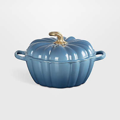 Le Creuset Olive 2.75-Qt. Figural Pumpkin Braiser | Crate & Barrel