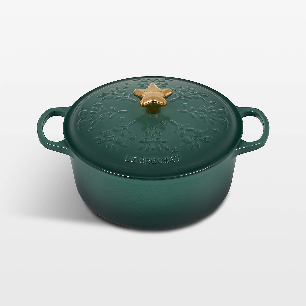 Le Creuset Noel Green 4.5-Qt. Dutch Oven | Crate & Barrel
