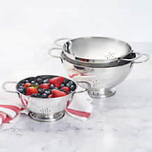 Le Creuset Stainless Steel Colanders, Set of 3 | Crate & Barrel