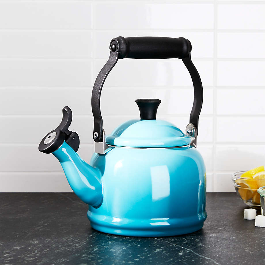 Le Creuset 1.25-Qt. Demi Caribbean Tea Kettle + Reviews | Crate and Barrel