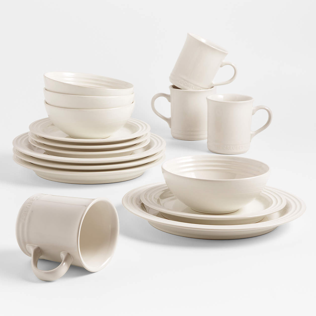 Le Creuset 16-Piece Meringue Dinnerware Set | Crate & Barrel Canada