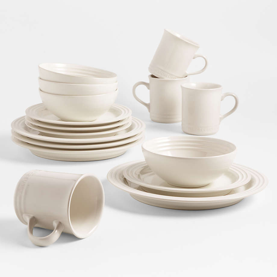 Le Creuset 16-Piece Meringue Dinnerware Set | Crate & Barrel Canada