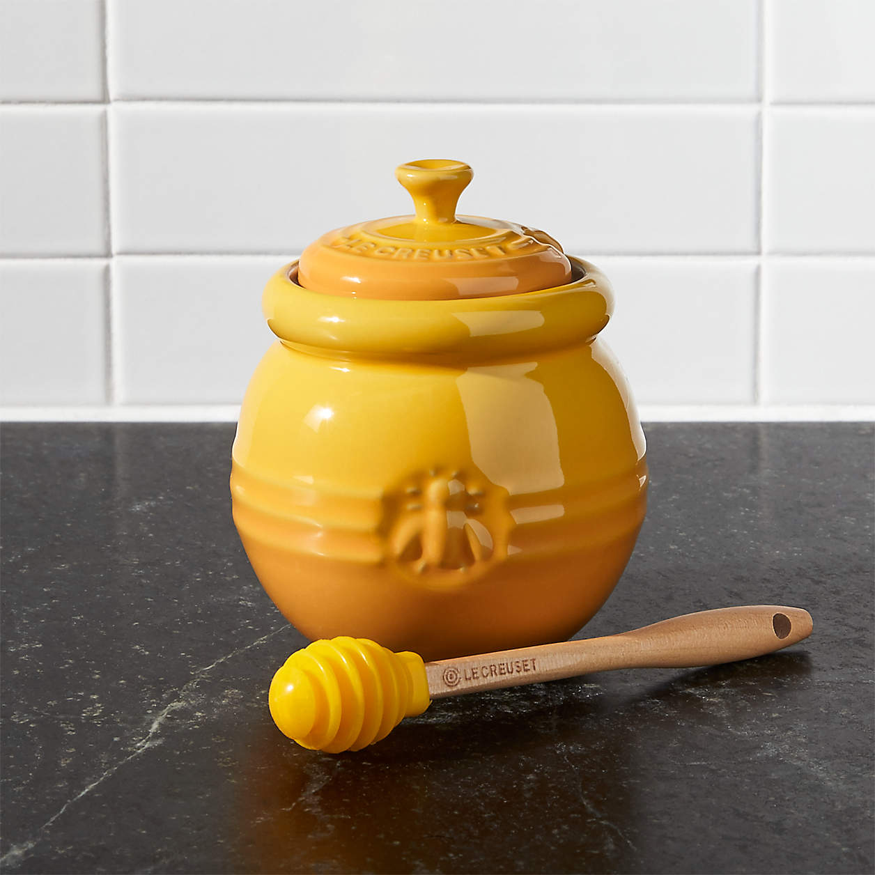Le Creuset Honey Pot with Dipper + Reviews | Crate & Barrel