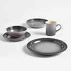 Le Creuset 16-Piece Oyster Grey Dinnerware Set + Reviews | Crate & Barrel