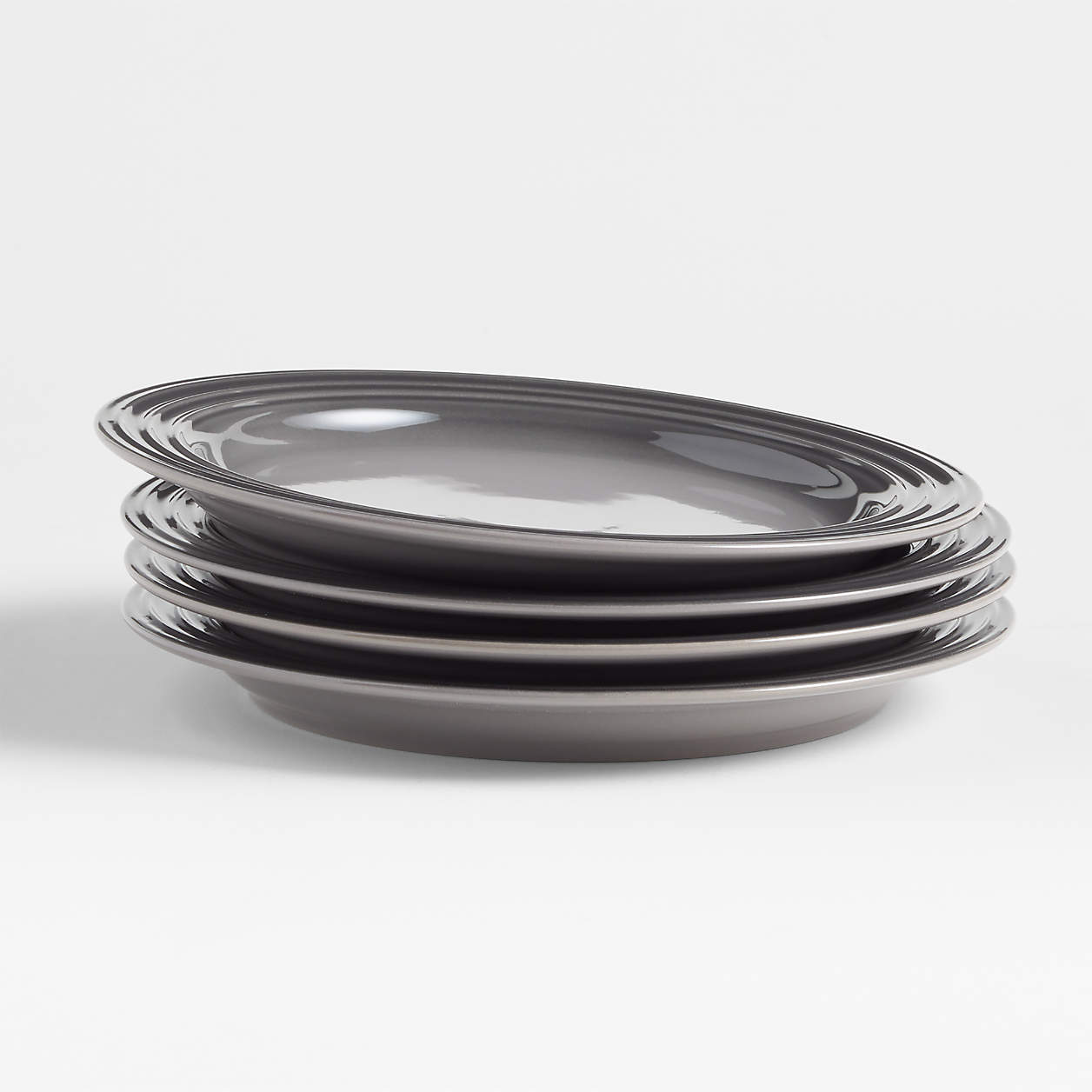 Le Creuset Oyster Grey Salad Plates, Set of 4 + Reviews | Crate & Barrel