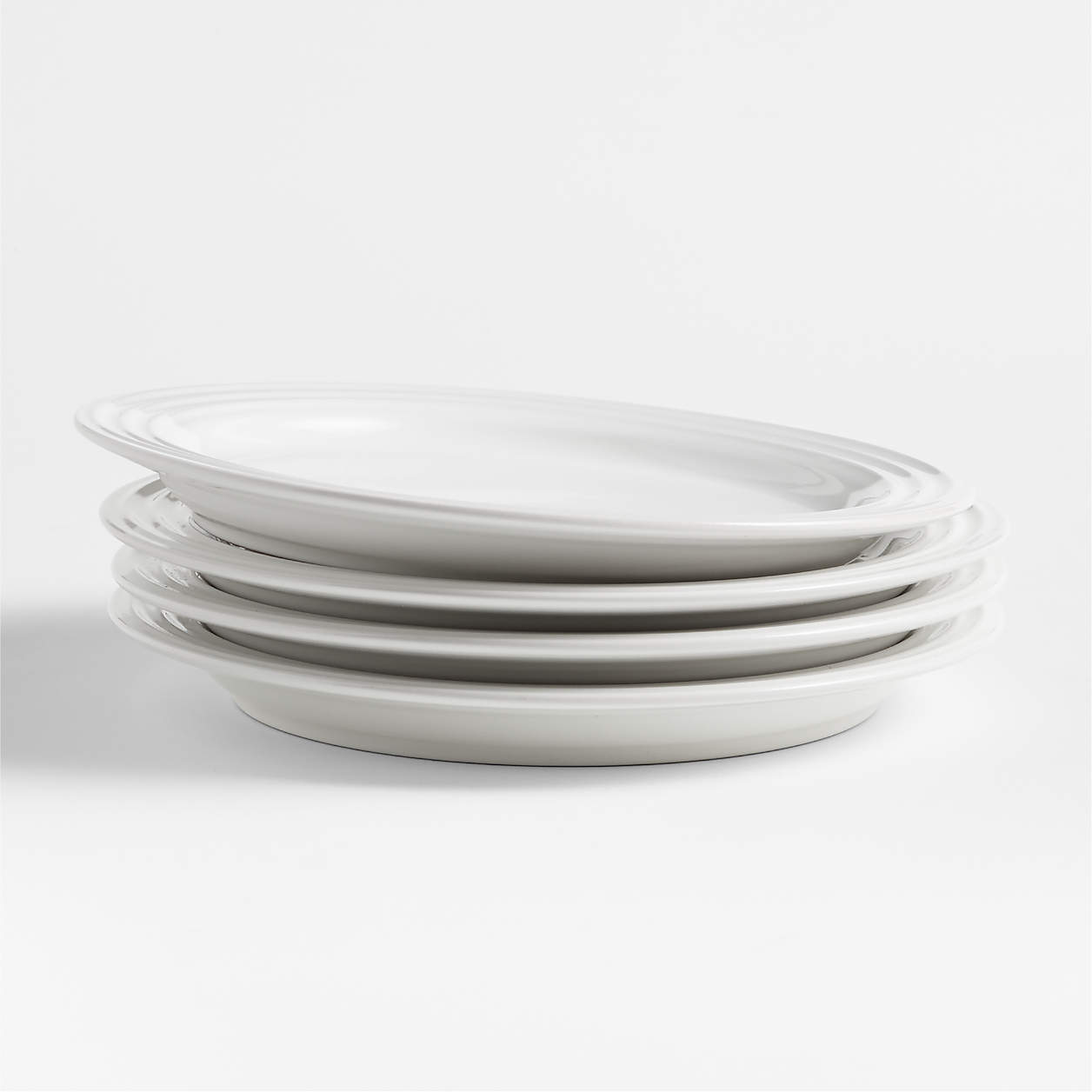 Le Creuset White Salad Plates, Set of 4 + Reviews | Crate & Barrel