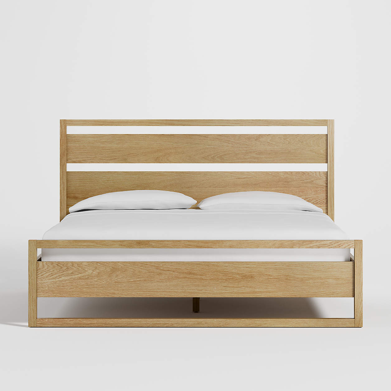 Leavitt Natural Oak Wood King Bed | Crate & Barrel