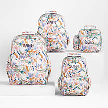 Leopard Floral Personalized Large Kids School Backpack with Side ...