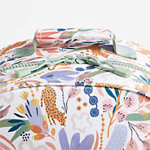 Leopard Floral Personalized Large Kids School Backpack with Side ...